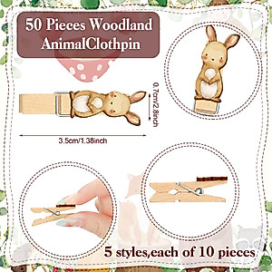 Patelai 321 Pcs Baby Shower Games Supplies, 5 Sets (50 Cards Each) Activities Cards with 20 Pencils 1 Don't Say Baby Sign 50 Clothespin(Woodland Animal)