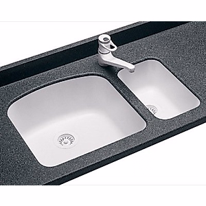 Swanstone US02021SB.018 Solid Surface Undermount Single-Bowl Kitchen Sink, 21-in L X 20.25-in H X 9-in H, Bisque