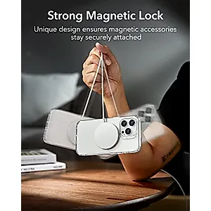 ESR HaloLock Universal MagSafe Ring, Magnetic Wireless Charging Conversion Kit, MagSafe Sticker, Compatible with iPhone 14/14 Plus/14 Pro/14 Pro Max/13/12 Series, Galaxy S22, 2 Pack, Black and Silver