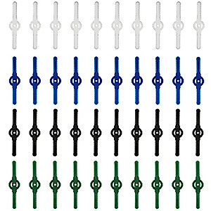 HUAREW 40 Pcs Colorful String Trimmer Head Blades Replace Plastic Cutter Blades Lawn Mower Weed Eater Blades Weed Wacker Head Blades Replacement Blade for Accessories for Cordless Grass Trimmer