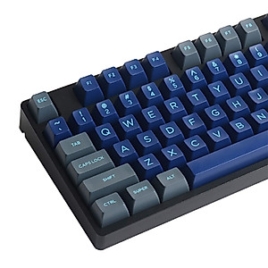 108 Key Mechanical Keyboard 159 Keys Blue Grey Yellow ABS Keycaps for Mechanical Gaming Keyboard SA Profile (Color : Keycaps)