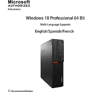 Lenovo ThinkCentre M900 SFF Desktop Computer PC, Intel Quad Core i5-6500T, 16GB DDR4 RAM, 1TB SSD, 4K 2-Monitor, Keyboard and Mouse, Bluetooth, AC Wi-Fi, VGA, HDMI, Windows 10 Pro(Renewed)