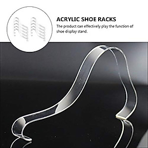 Shelf Bracket 20 Pcs Acrylic Clear Sandal Shoes Display Racks Stand Inserts Holders Shoe Support for Womens Shoes (Transparent) Clear Heels