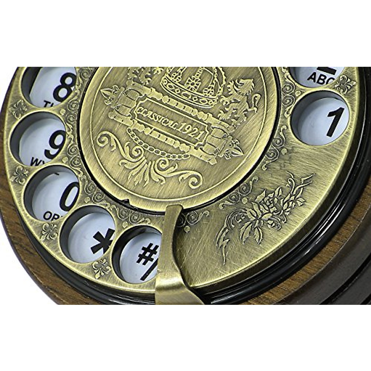 Authentic Opis 1921 Wood Retro Rotary Dial Telephone