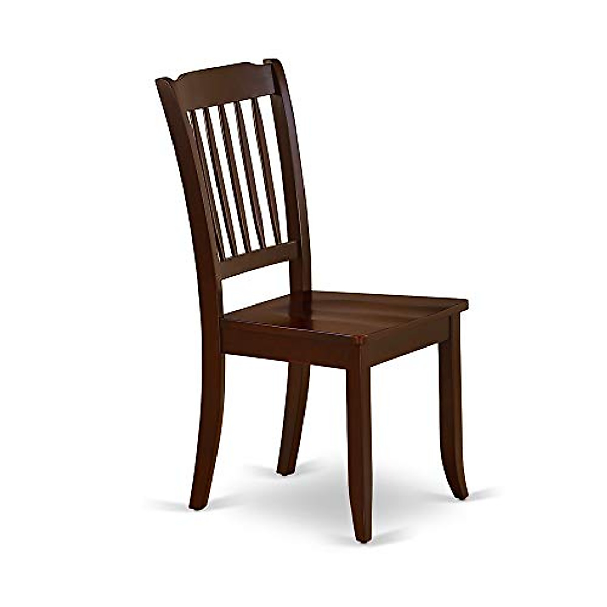 East West Furniture DMDA5-MAH-W 5 Piece Dining Set Includes a Round Dining Table with Dropleaf and 4 Kitchen Chairs, 42x42 Inch, Mahogany