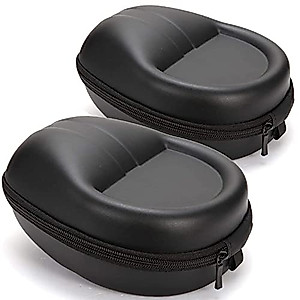 Tosnail 2 Pack Full-Sized Hard Headphone Case - Great Protection for Audio Technica, Beats, Sony and More - Black