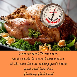 Cooking Thermometers Set, Classic Analog Meat and Instant Read Kitchen and Food Safety