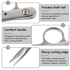 Sewing Scissors Yarn Thread Cutter, Small Snips Trimming Nipper Sewing Scissors Sewing Snips Thread Cutter Scissors Small Scissors for Sewing Thread Snippers for Sewing Stainless Steel for Cloth