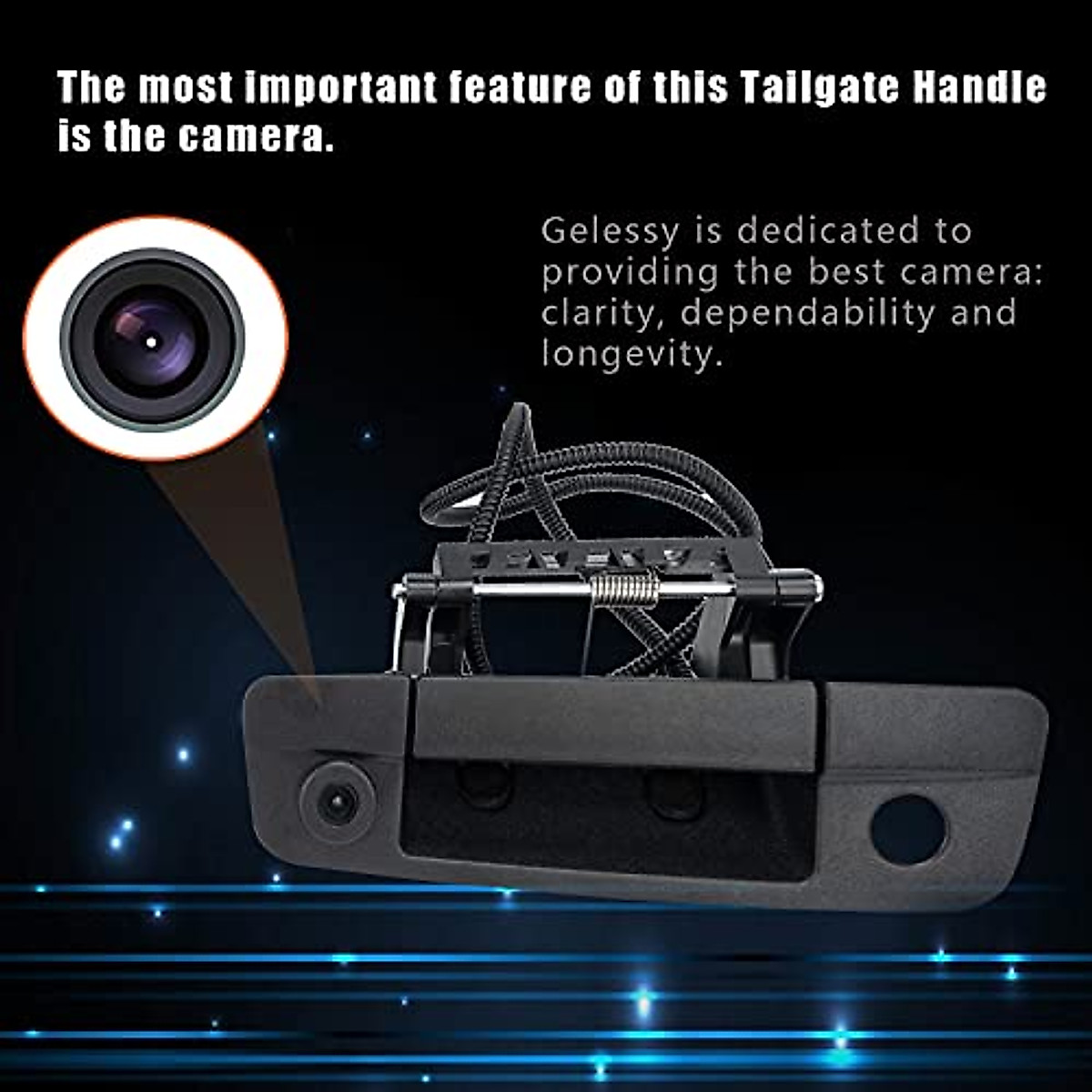 Tailgate Handle Camera Compatible with Dodge Ram 1500 2009-2017, 2500 3500 2010-2017 Tailgate Replace Rear View Camera, Tailgate Door Handle Camera