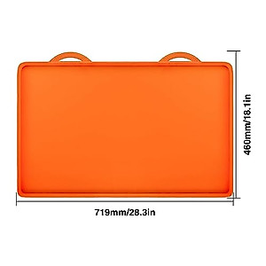 Ezebesta Silicone Griddle Portable Mat for Blackstone 28 Inch Griddle，Protective Cover Mats Blackstone Griddle Top，Covers for Blackstone Protector Outdoor-Orange outdoorliving