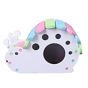 Balacoo Hamster Wooden Hideout House DIY Hideaway Hut Snail Design Exercise Toys for Guinea Pig,Dwarf Hamster,Mouse,Rat