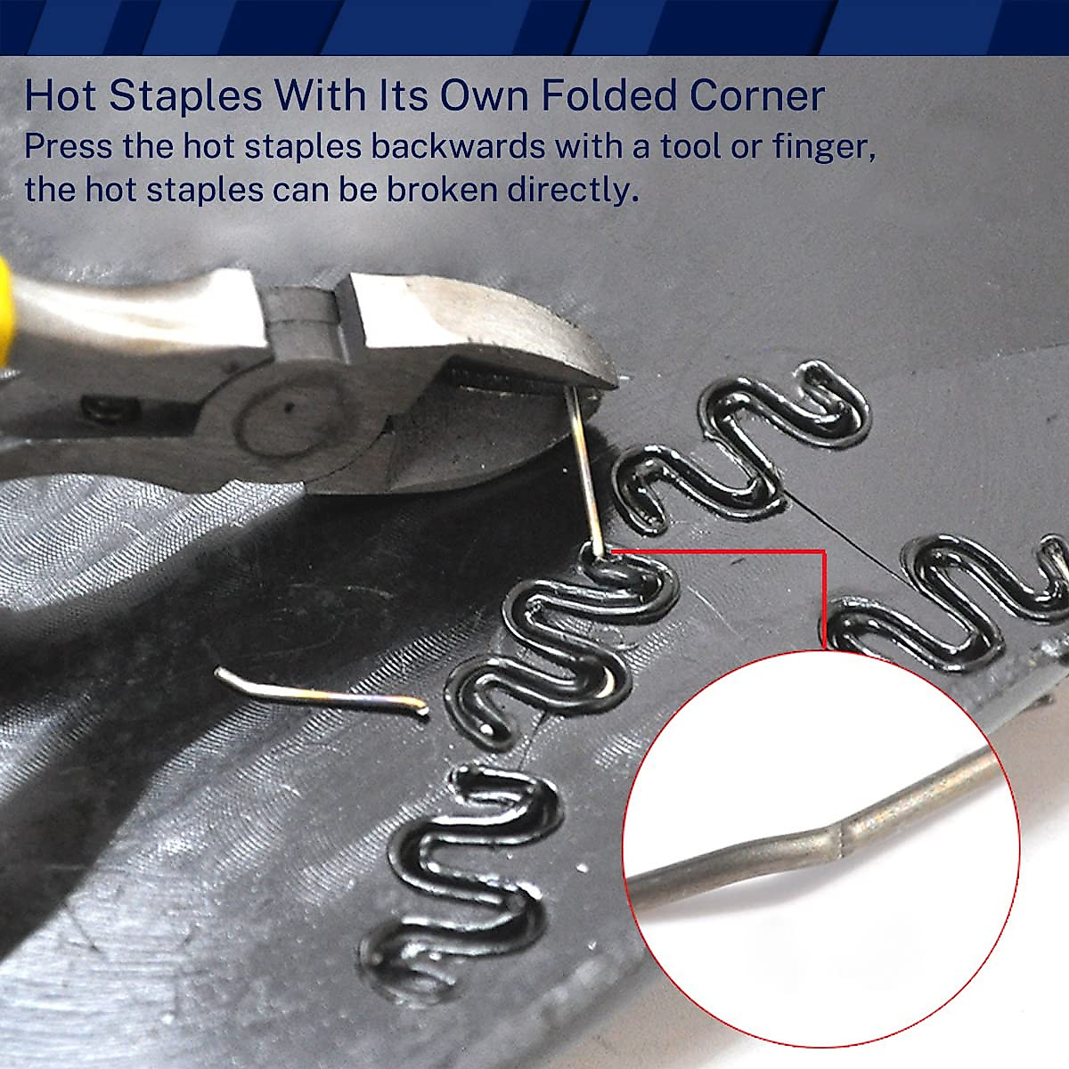 Allturn Plastic Welder,Plastic Welding Kit,Hot Staples for Car Bumper Repair and Plastic Products DIY Welding.(Red)