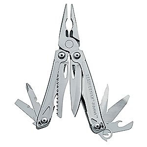 LEATHERMAN, Sidekick Pocket Size Multitool with Spring-Action Pliers and Saw, Stainless Steel with Nylon Sheath