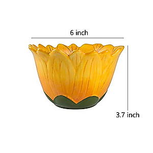 Bicuzat 6-Inch Candy Bowl, Sunflower-Shaped Snack Bowl.