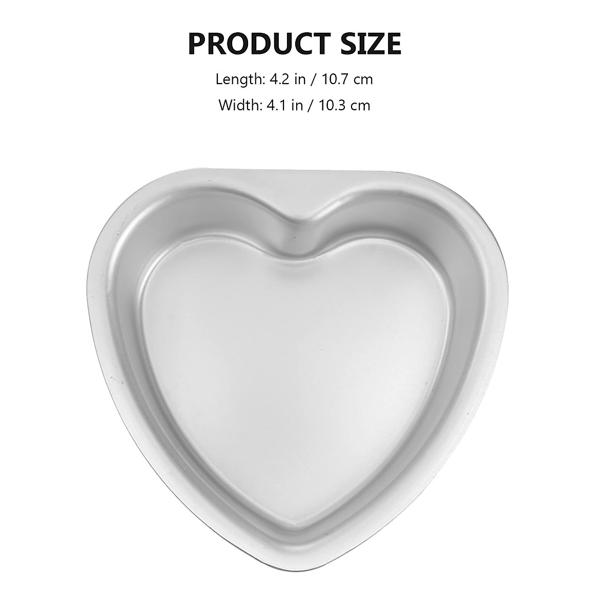 Cabilock Heart Mold 5pcs Aluminium Cake Pan Tin Heart Shape Cake Baking Tin Tray Muffin Chocolate Baking Mold Fondant Non Stick for Cake Bread Baking Egg Shaped Cake Pan (4.2x4.1 inch)