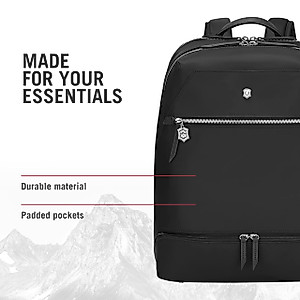 Victorinox Victoria Signature Deluxe Backpack - Professional Laptop Backpack for Women - Holds Computer & Tablet - Includes Clutch - 18 Liters, Black