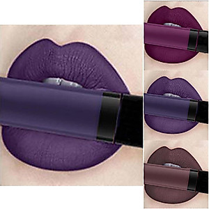 Edanta Kilshye Matte Liquid Lipstick Gothic Lip Gloss Velvety High Pigmented Beauty Lipsticks Makeup for Women and Girls (A-Purple 23#)