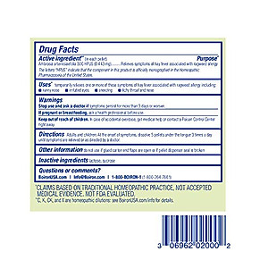 Boiron Ambrosia 30C Homeopathic Medicine for Relief from Allergy Symptoms of Sneezing, Runny Nose, Irritated Eyes, and Itchy Throat or Nose - 3 Count (240 Pellets)