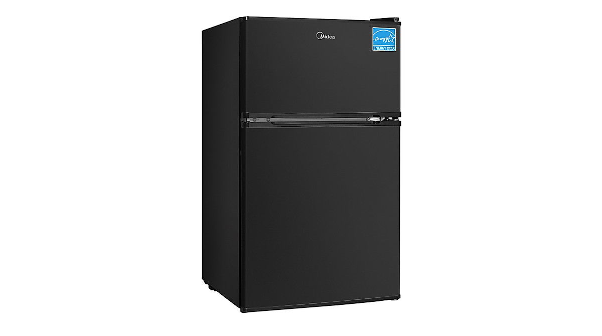 Midea 3.1 Cu Ft Double Door Mini Fridge with Freezer – Compact & Energy ...