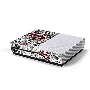 Skinit Decal Gaming Skin for Xbox One S Console - Officially Licensed Warner Bros Superman Comic Logo in Red Design