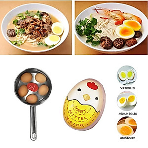 Finyoffiy 2 Pack Egg Timer for Boiling Eggs Hard Boiled Egg Timer That Changes Color When Done