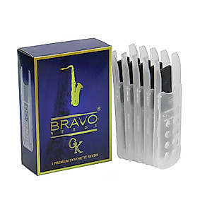 Bravo Synthetic Reeds for Tenor Saxophone-Strength 3.0 (Box of 5), Model BR-TS30