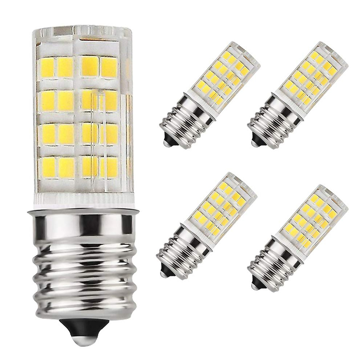 YUJIU E17 LED Bulb, Microwave Oven Light 5 Watt Daylight White 6000K dimmable 52x2835SMD AC110-130V (Pack of 2) (Daylight White 6000K)