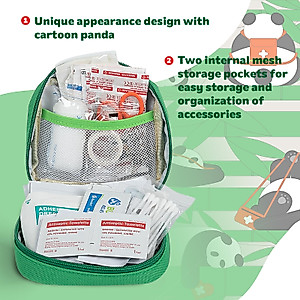Kitgo First Aid Kit Include 140 Pcs Medical Supplies, Comprehensive Trauma Kit Gift for Mother,Home,Doctors, Nursing Students, Friend, Travelers, Driver (Large 140 Pcs)