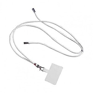Universal Cell Phone Lanyards with Adjustable Detachable Nylon Neck Crossbody Lanyard and Safety Pads for Most Smartphones(White)