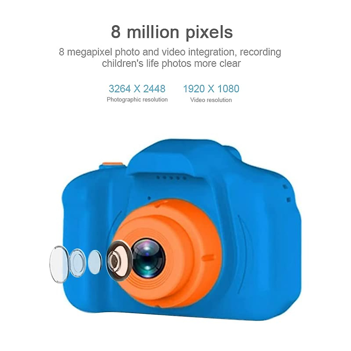 EQUITARE Digital Camera for Kids, 2.0 Inch 1080P HD Rechargeable Electronic Mini Cute Camera for Students, Teens, Kids, Portable Cameras Christmas Birthday Gift