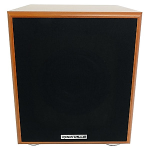 Rockville Rock Shaker 6.5" Inch Wood 200w Powered Home Theater Subwoofer Sub