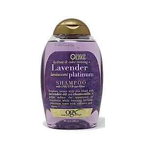 OGX Hydrate & Color Reviving + Lavender Luminescent Platinum Shampoo, 13 Ounce Bottle