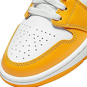 Jordan Womens WMNS 1 Mid BQ6472 117 White/University Gold - Size 7W