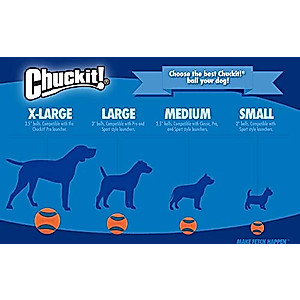 Chuckit Max Glow Ball Dog Toy, Medium (2.5 Inch Diameter) for Dogs 20-60 Lbs, Pack Of 2