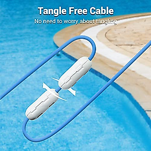 Rock&Rocker Upgraded Powerful Automatic Pool Cleaner, Robotic Pool Vacuum Cleaner with Wall Climbing, Two Larger Filter Baskets and 50FT Floated Cord, Easy to Clean Above/In-ground Swimming Pool