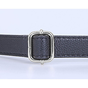 VanEnjoy Purse Strap Replacement with Tassel,Lichee Pattern Microfiber Leather for Crossbody Bag or Handbag,34-60" L*0.8" W,Silver Metal