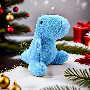 VANLINNY NEW Blue Dinosaur Stuffed Animal, Valentines Day Gifts for Kids Boys Girls, Dinosaur Party Favors, 9" Cute Soft Dinosaur Plush Toy for Baby Shower, Xmas Birthday Gifts for 3 4 5 6 7