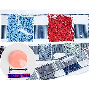 Diamond Painting Accessories Kits-5d Diamond Art Dot Bead Replacement Missing Drill Stones for Adults,DIY Embroidery Wax Tacky Tool-30 Colors,1500 Round Gems,3 Painting Glue Clay,2 Stitch Pen,2 Tray