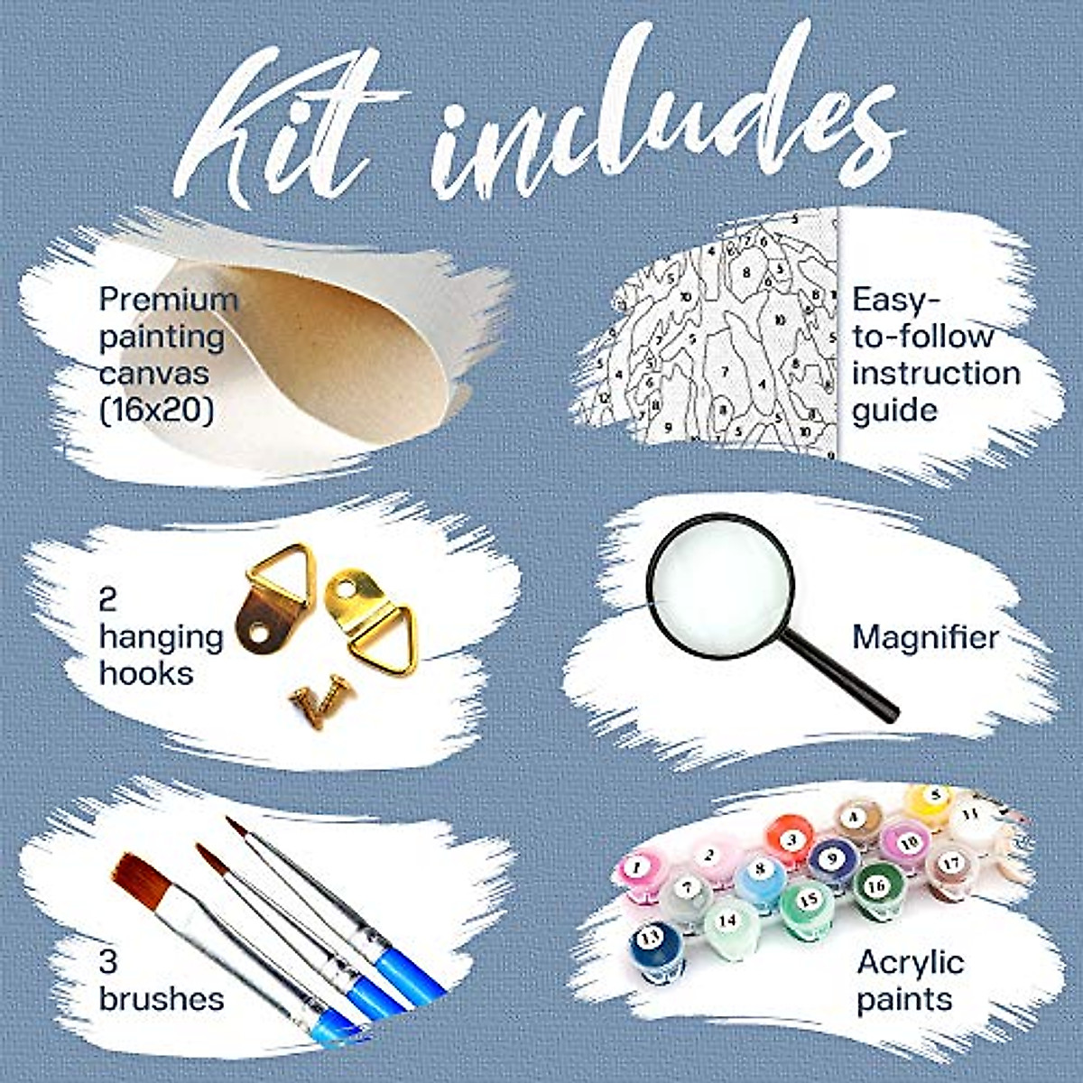 Lin-A-Lex DIY Paint by Numbers for Adults and Kids, Autumn Landscape - Rainy Day, Beginner Friendly Painting Kit with Soft Brushes, Acrylic Pigment Oils, Arts and Craft for Home