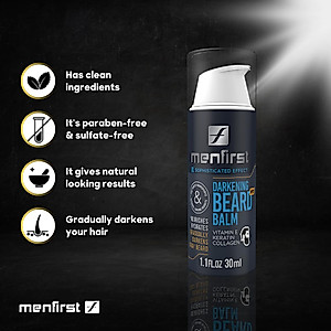 Menfirst Gradual Gray - Good Bye Gray Hair- 3-in-1 Shampoo, Beard Wash and Beard Balm - 3 Pack Bundle