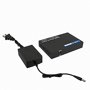 CableRack Gigabit Media Converter Multimode to Singlemode All-in-one (3 Configurations) Fiber Switch with Dual 10/100/1000M Ethernet Ports (2 Pack)