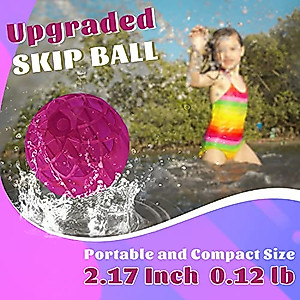 Pool Balls for Swimming Pool Beach Ball 2 Pack Skip Ball Water Bouncing Ball Water Skipping Ball Summer Beach Balls for Swimming Pool Sports Pool Toys Balls Beach Game for Kids and Adults Party Favors