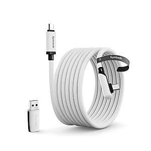 Syntech Link Cable 16FT Compatible with Oculus/Meta Quest 3/Quest 3S/Quest2/Pro/Pico 4 Accessories and PC/SteamVR, Upgraded Type C with USB 3.0 Adapter, High Speed Data Transfer Cord for VR Headset