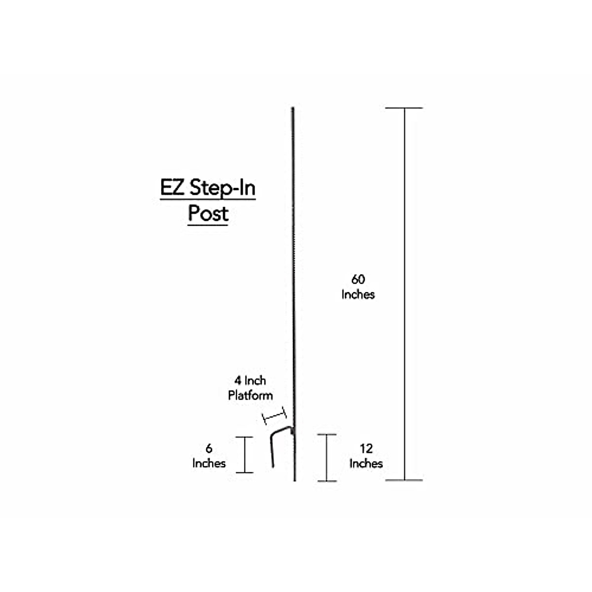Five-Pack EZ Step-in Posts | Midnight Black or Safety Orange | EZ Step Products (Safety Orange)