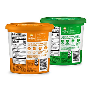 Happy Baby Organics Snackers Baked Grain Snack, 2 Flavor Veggie Variety Pack, 1.5 Ounce (Pack of 6)