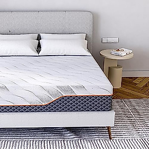 ESHINE 12 Inch Memory Foam Hybrid Mattress - 319 Independent Pocket Innerspring - Mattress in a Box - Edge Support - Medium Firm Mattress, Twin XL