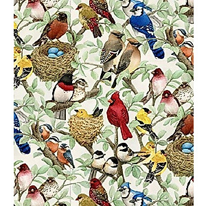 Elizabeth's Studio Beautiful Birds Quilt Fabric by The Yard