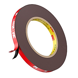 Double Sided Tape, Heavy Duty Mounting Tape Waterproof Foam Tape, 33FT Length, 0.39IN Width for LED Strip Lights, Home Decor, Office Decor, Made of 3M VHB Tape