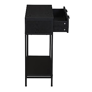 Household Essentials Black Oak Bungalow Console Table