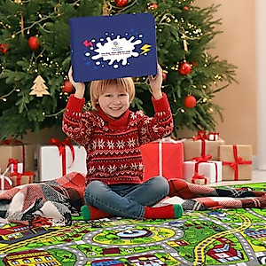 Booooom Jackson Kids Car Carpet Playmat Rug 60"x32",Train Car Rug,Car Mat for Kids Toy Cars,City Kids Car Rug Play Mat,Non Slip Kids Rug for Playroom Bedroom Boys,Children Play Area Rug Cars,Road Rug
